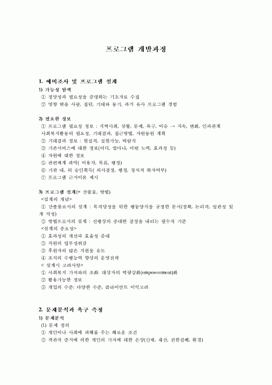 프로그램 개발과정