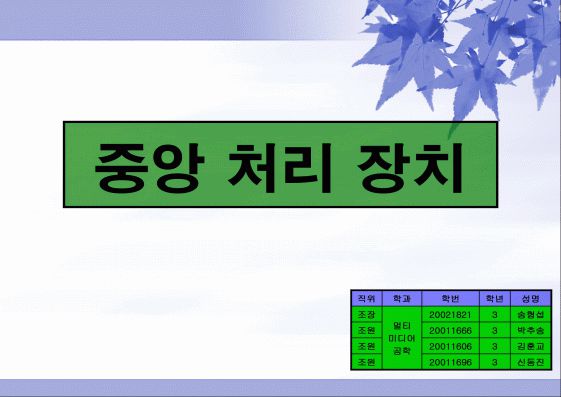 중앙처리장치