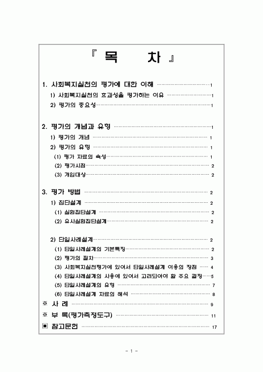 사회복지실천의 평가