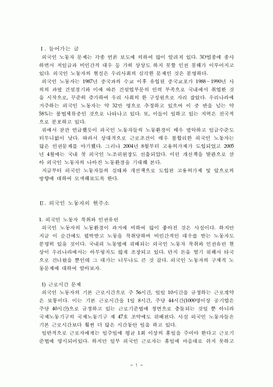외국인 노동자 [분석/조사]