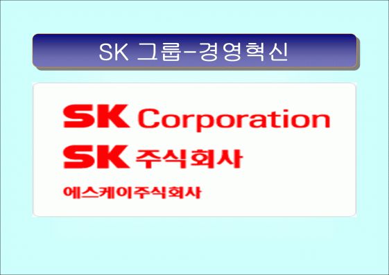 SK 그룹-경영혁신