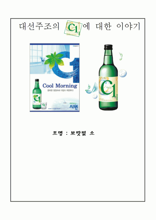 대선주조 레포트 자료