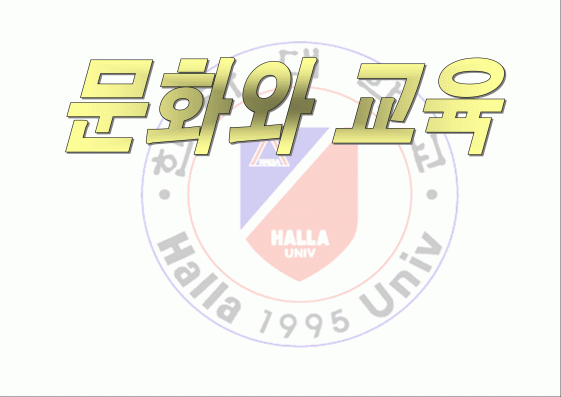 문화와 교육의 예