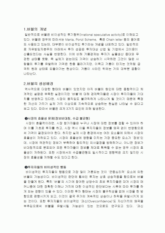 버블과 경기변동
