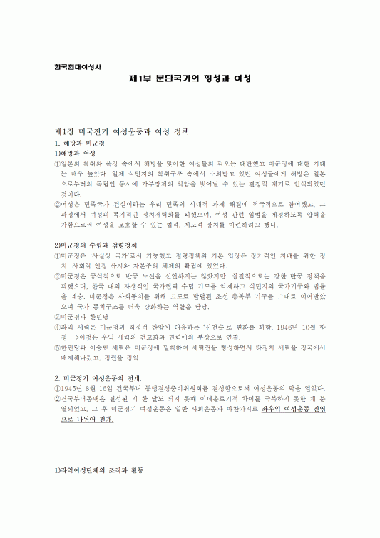 한국현대여성사