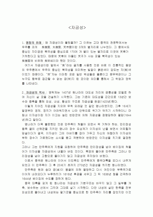 자금성에 대한 모든것