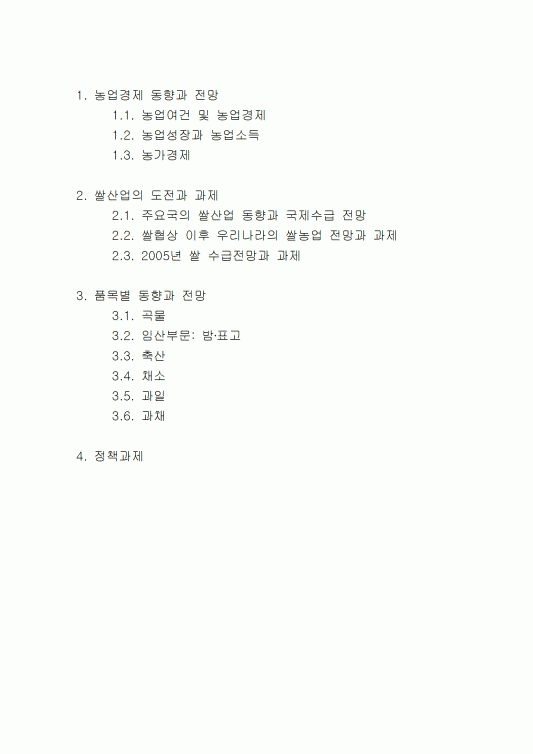 쌀산업의 동향과 전망