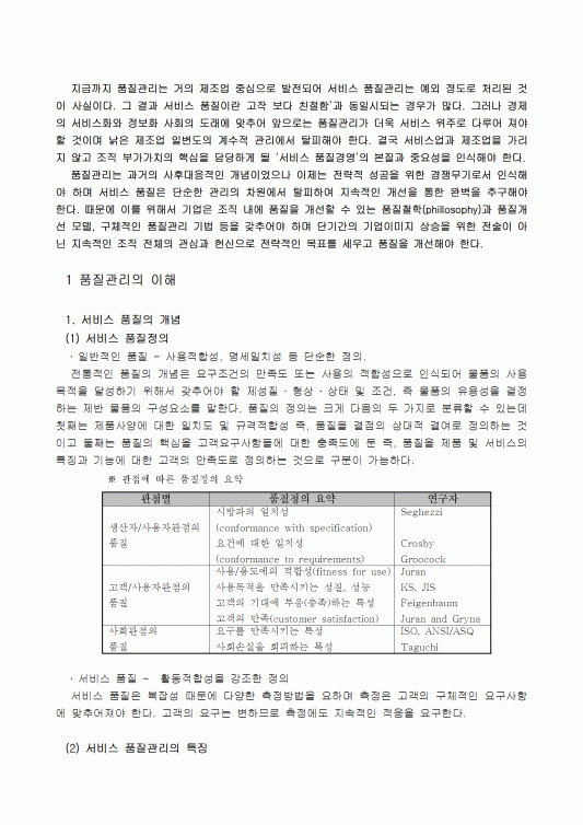 [품질경영]품질관리의 모든 것