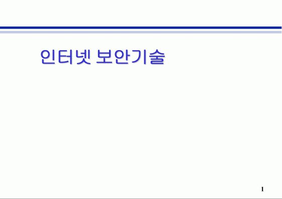 인터넷 보안 레포트 자료