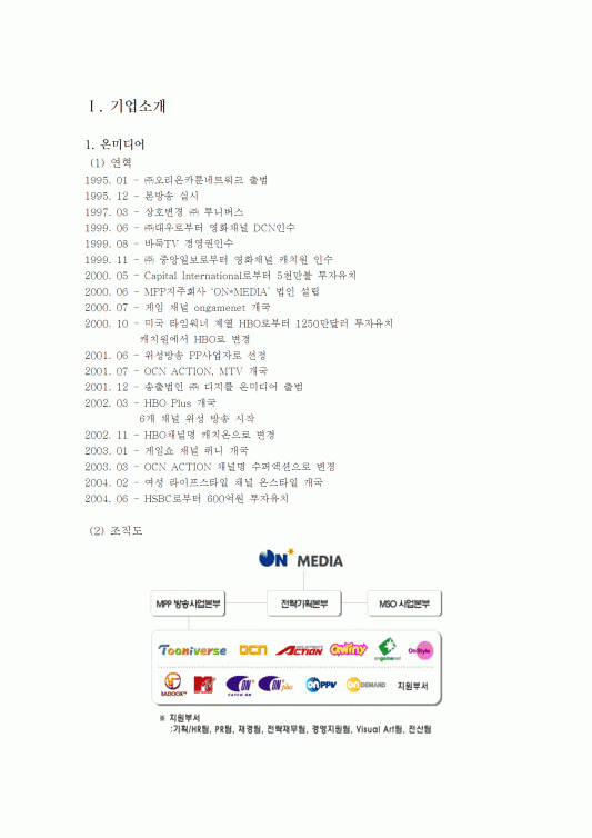 온미디어의 사업분석(stp, 포지셔닝 )