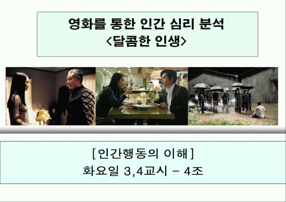 인간행동이해 심리 달콤한인생