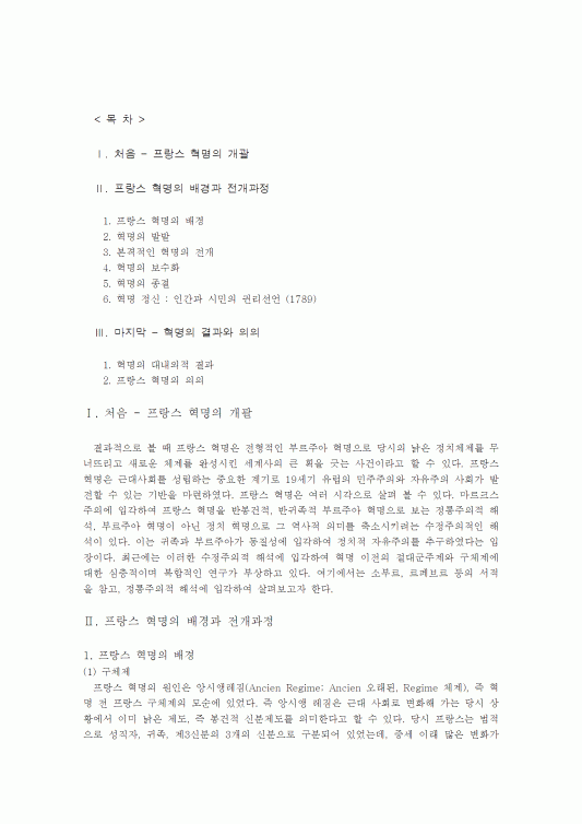 [세계사]프랑스혁명과 시민혁명