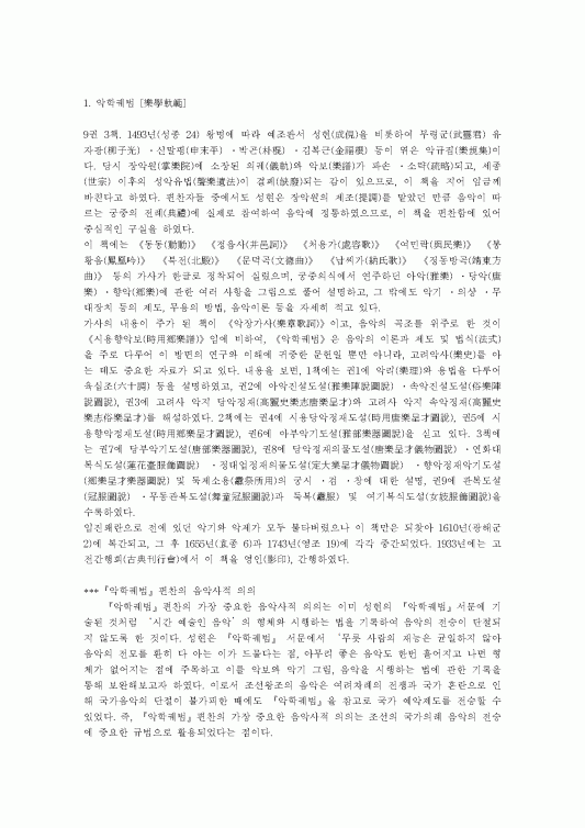 악학궤범 [樂學軌範]