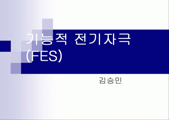 기능적 전기자극(FES)