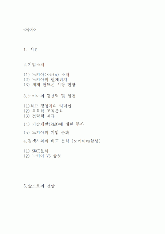 노키아(Nokia)의 마케팅 전략 분석