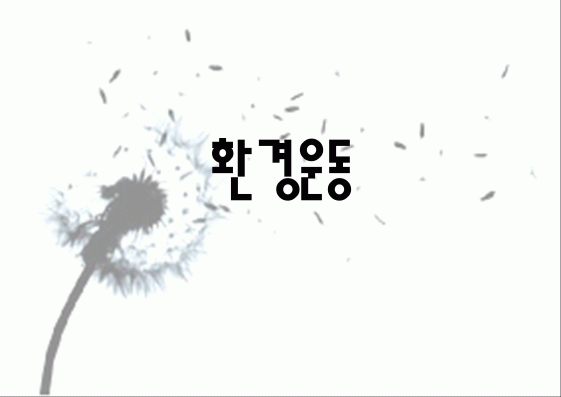 환경운동에 대한 고찰