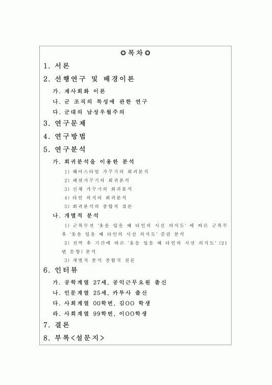 군복무 경험이 한국 남성의 외모 가꾸기에 미치는 영향에 대해서