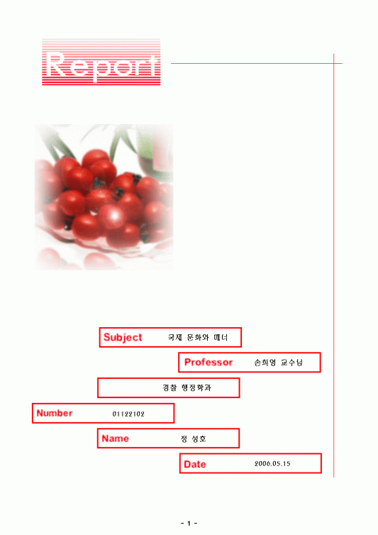 국제 문화와 매너