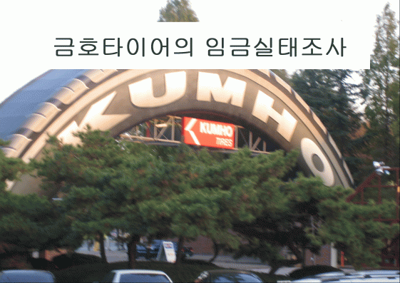 금호타이어의 임금실태조사