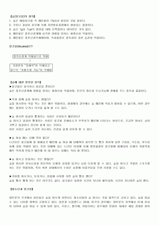 청소년 금주교육