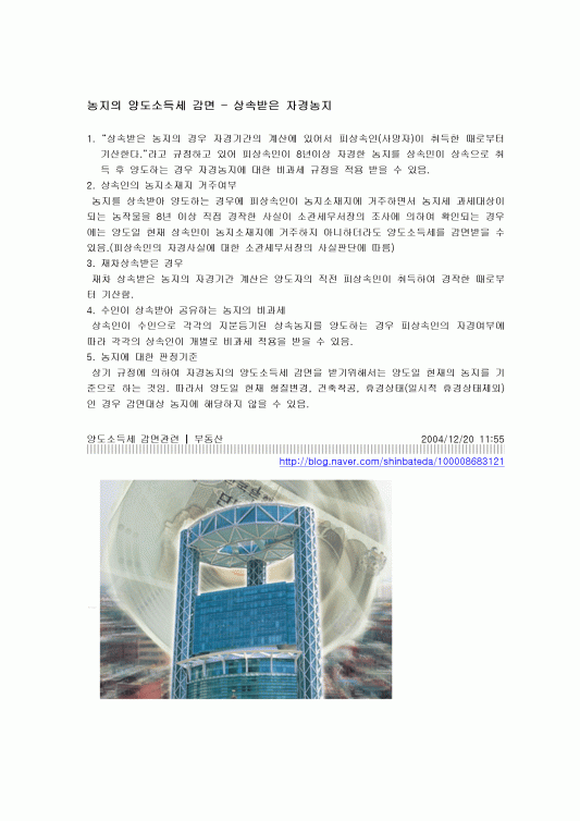 부동산감면 레포트 자료