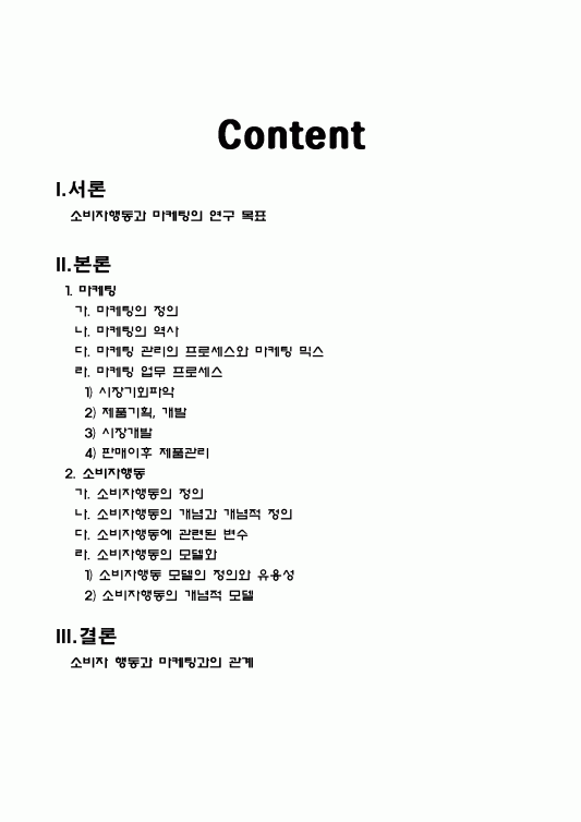 [인문과학] 소비자 행동과 마케팅