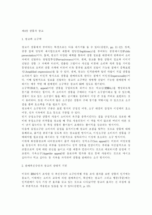 상품과 광고 레포트 자료