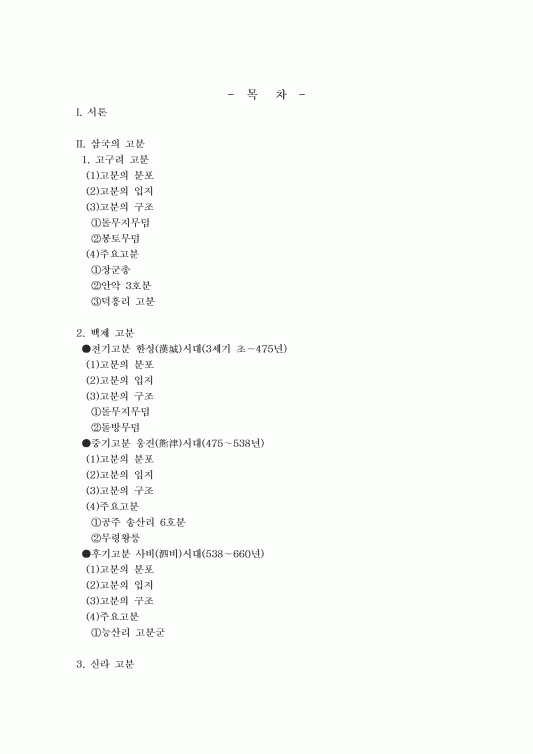 우리나라 삼국의 고분