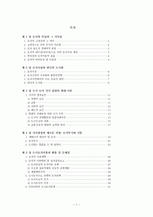도시 토지 경제