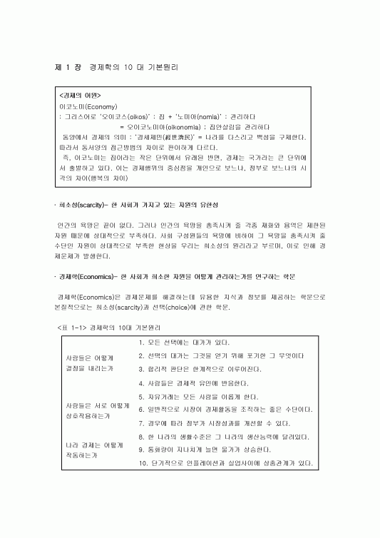 경제학의 10 대 기본원리