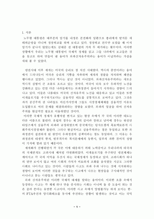 양극화와 한미FTA
