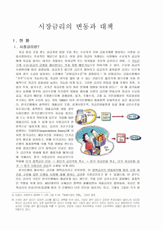 시장금리의 변동과 대책