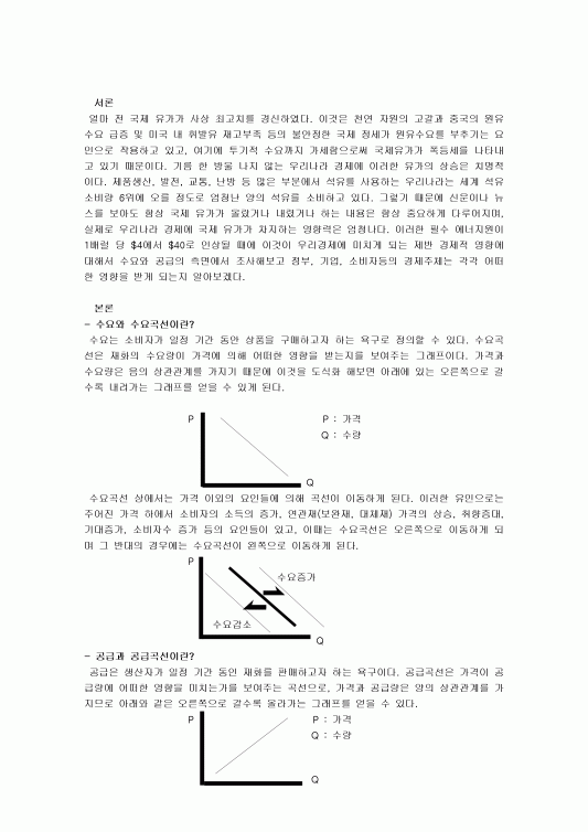 국제유가와 한국경제