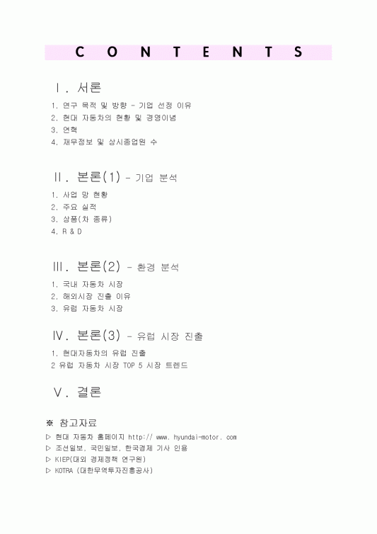 현대자동차의 유럽진출