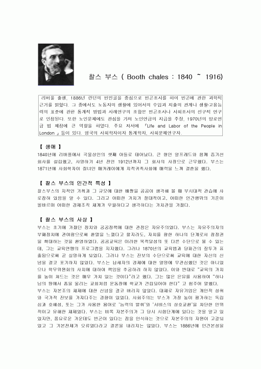찰리 부스에 대한 보고서