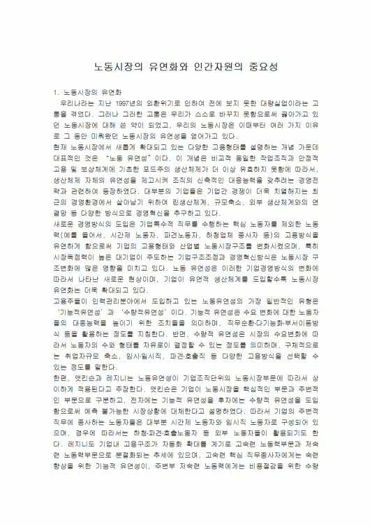 노동시장과 인적자원