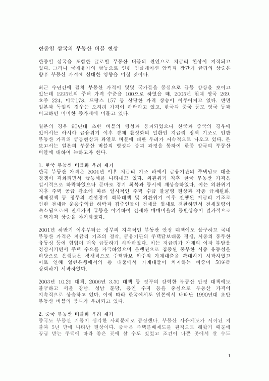한중일 부동산