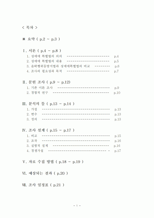 사회조사방법론 - 성매매 특별법이 성매매 정도에 미치는 영향
