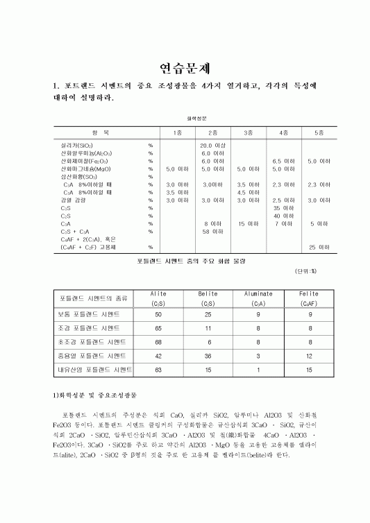 토목재료 3장 연습문제