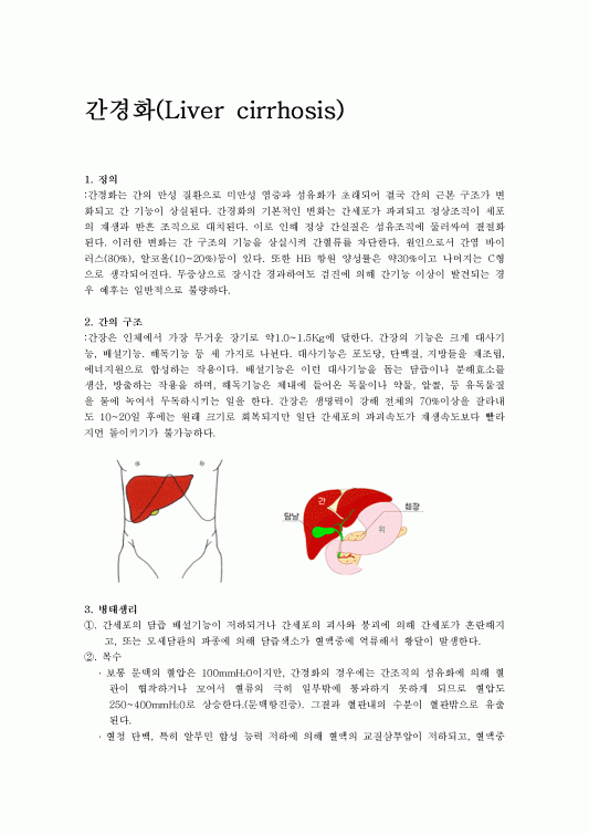 간경화에 대한 모든것