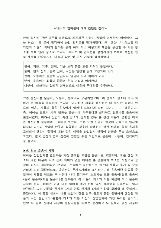 베버의 입지론
