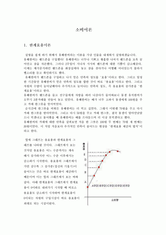 [인문과학] 소비이론