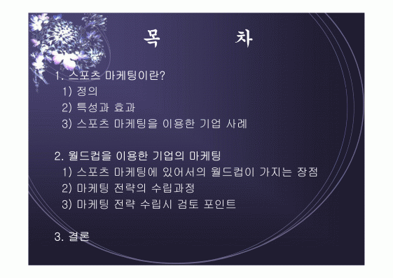 스포츠 마케팅 : 월드컵을 이용한 기업마케팅