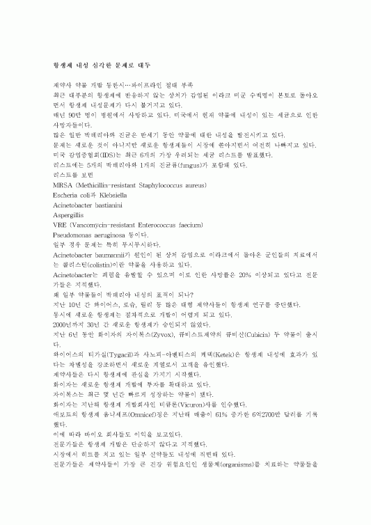 항생제 내성균