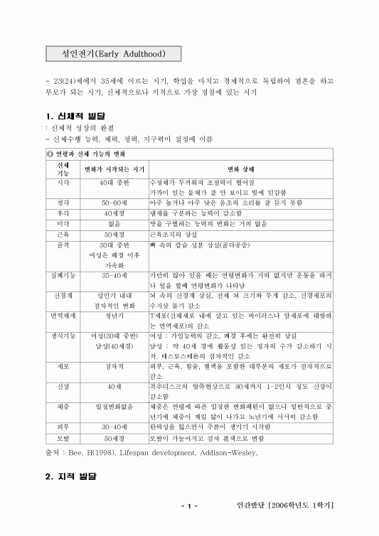 성인전기의 특징