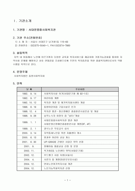 사회복지기관의 여가프로그램 (치료 레크리에이션을 중점으로)