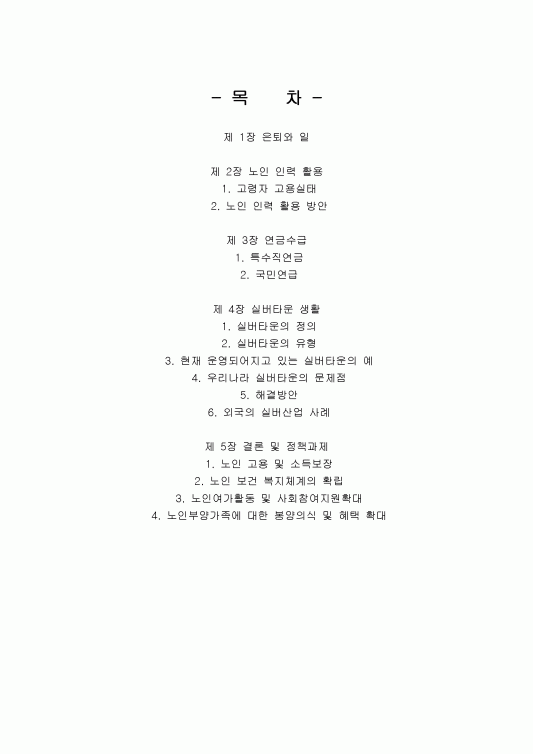 노인의 경제 생활