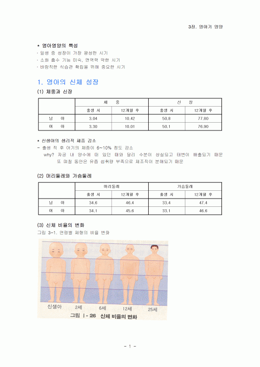 영아기의 영양