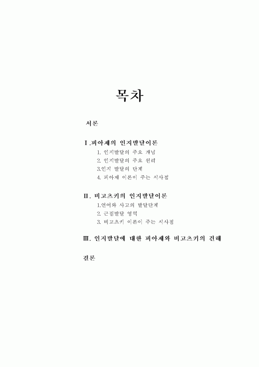 피아제와 비고츠키 이론 비교