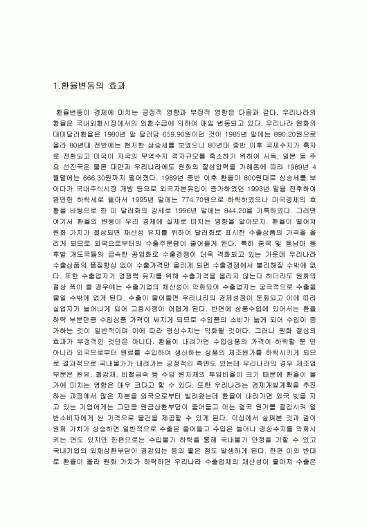 환율변동의 효과와 리스크관리방법